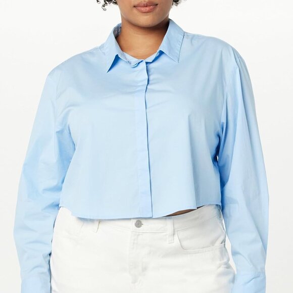 The Drop | Tops | The Drop Womens Isadora Cropped Poplin Shirt French ...